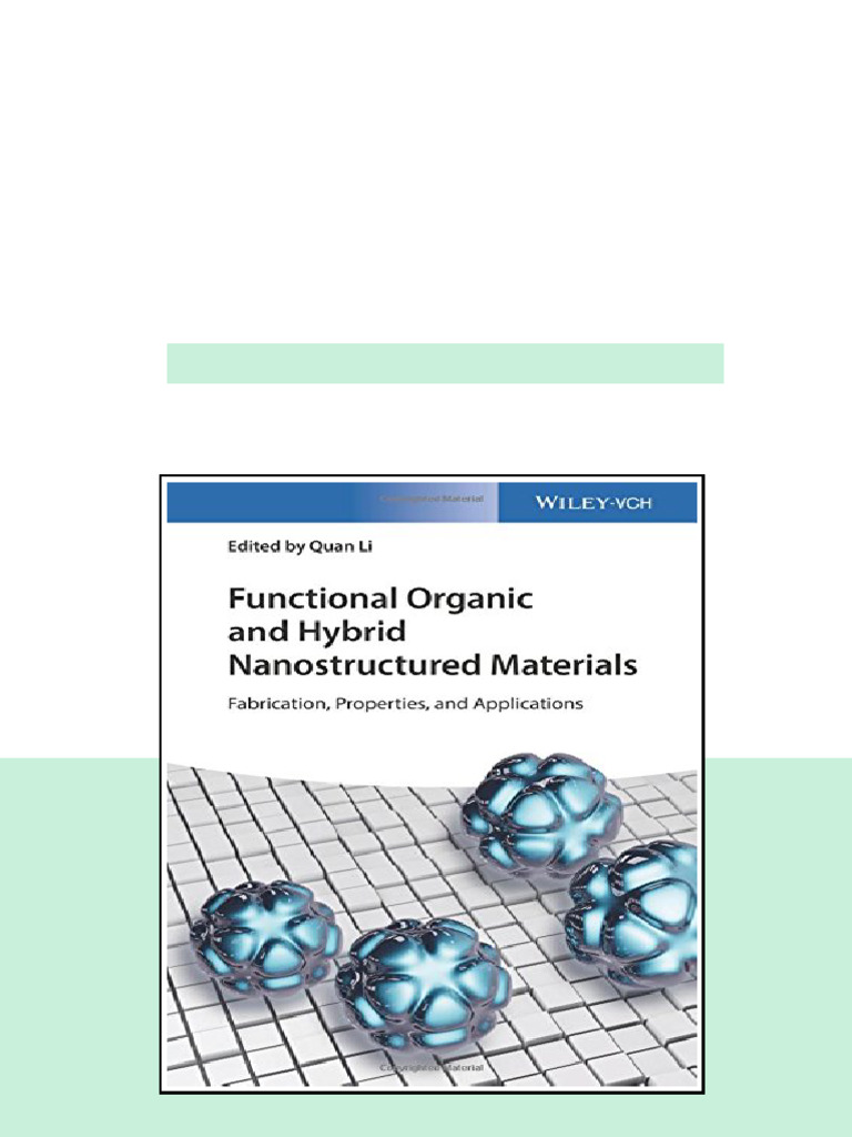 Functional Organic And Hybrid Nanostructured Materials Fabrication ...