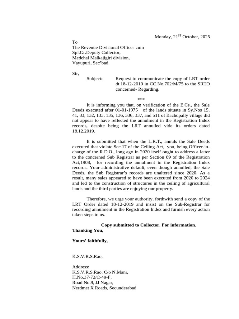 21 10 2025 Rdo Cancellations | PDF