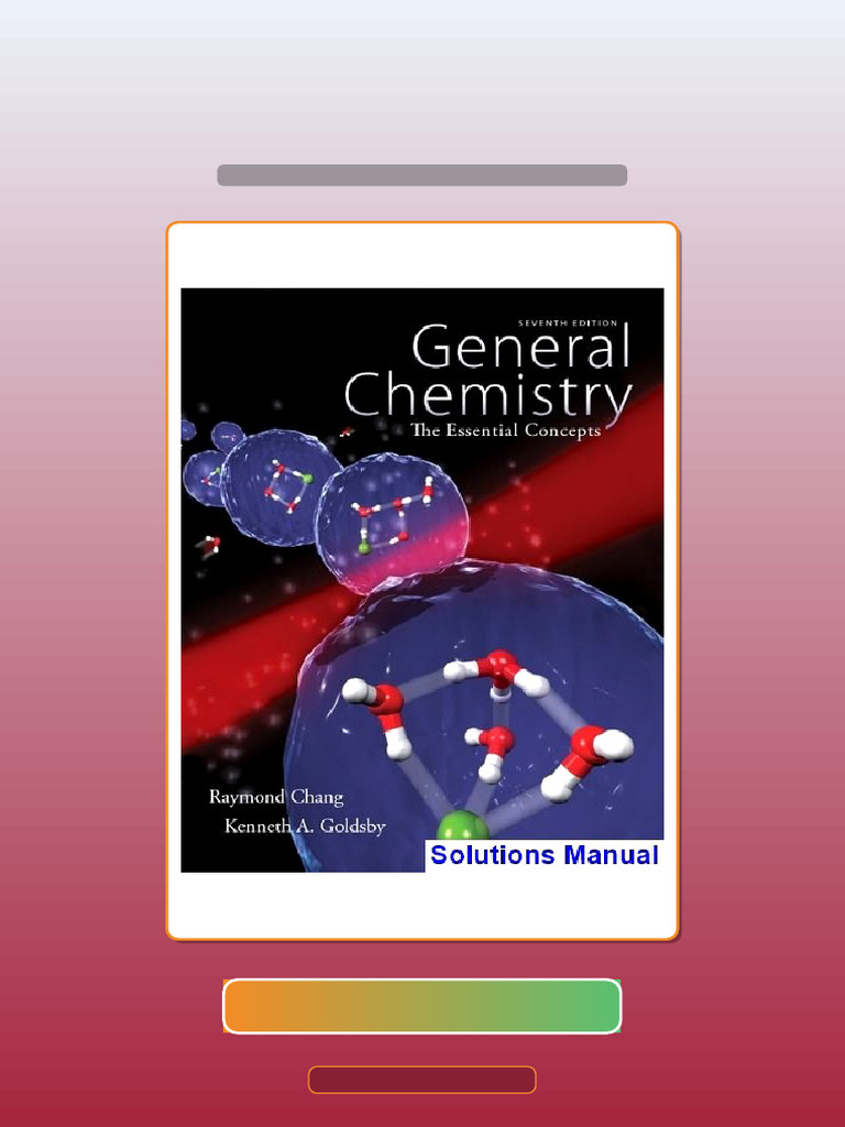 General Chemistry The Essential Concepts 7th Edition Chang Test Bank ...