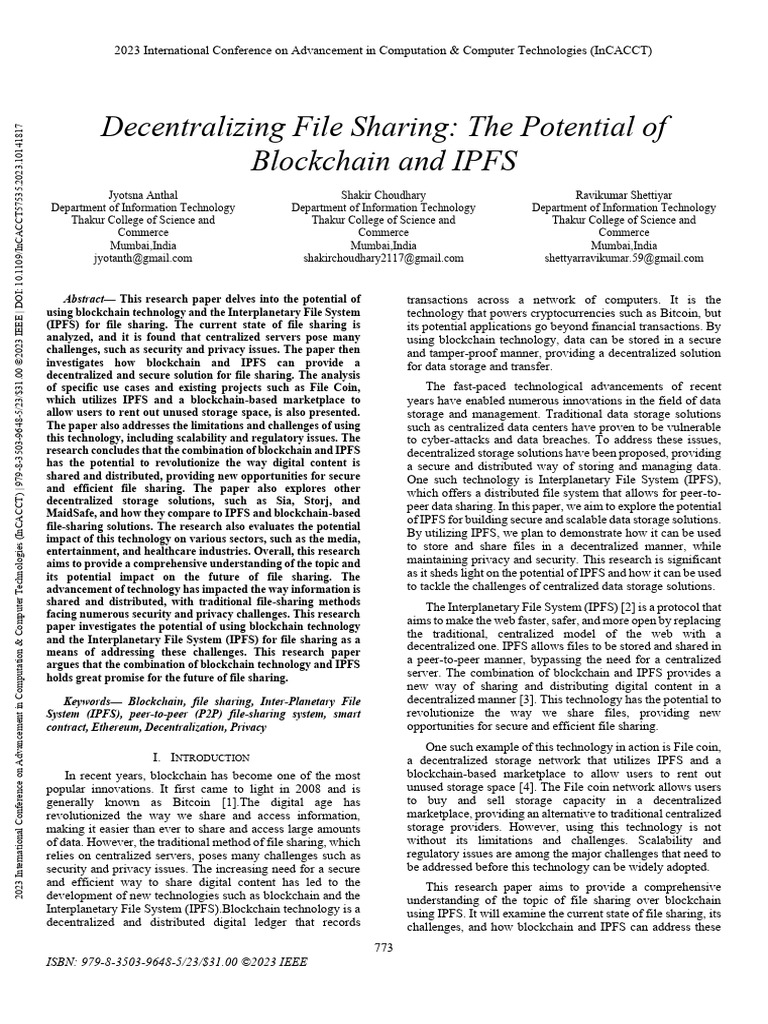 Decentralizing File Sharing The Potential of Block 251225 145620 | PDF ...