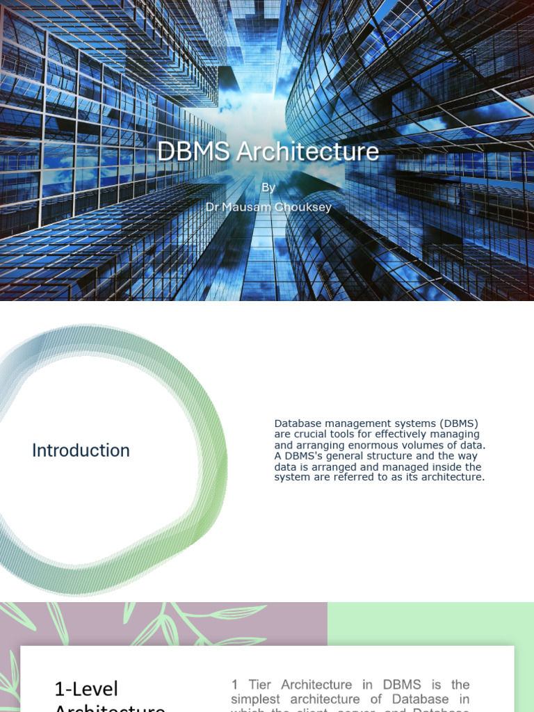 DBMS Architecture | PDF | Databases | Database Schema
