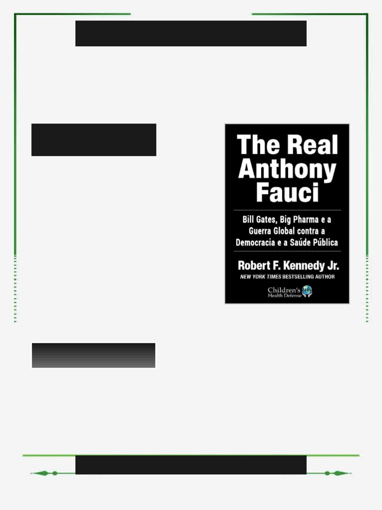 O verdadeiro Anthony Fauci Bill Gates Big Pharma e a Guerra Global ...