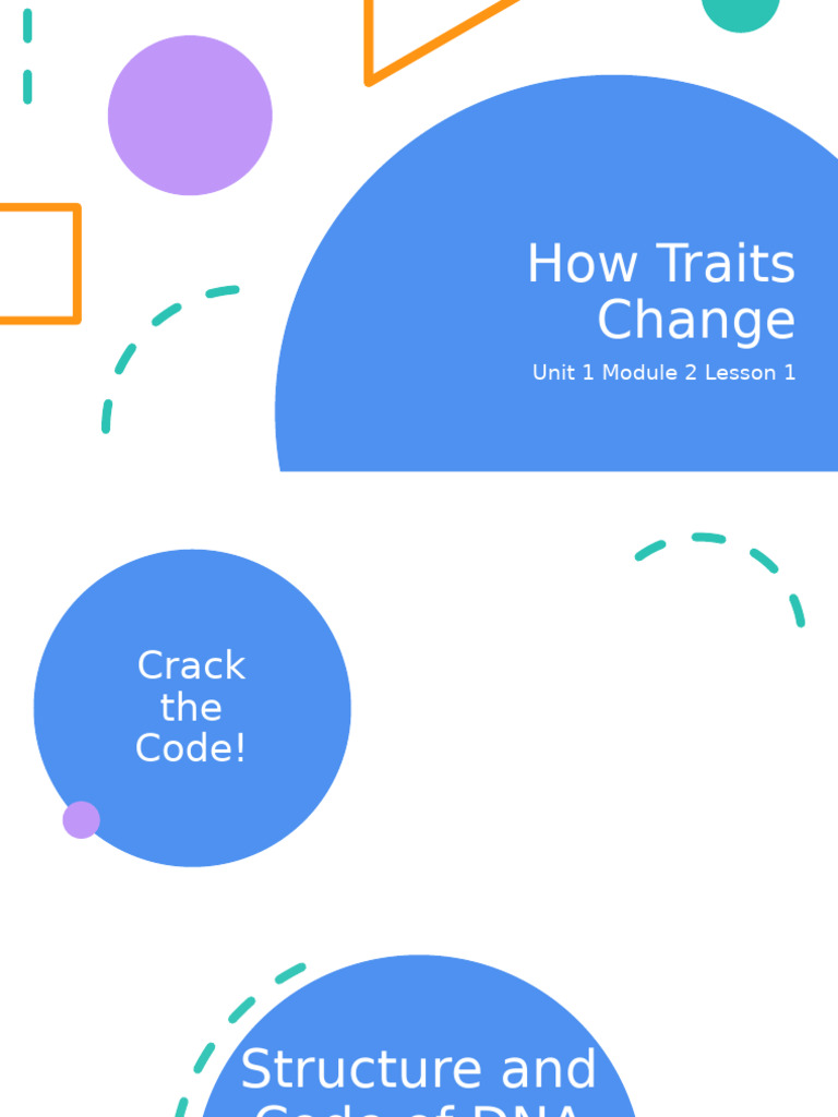 M2L1 How Traits Change Students Ver. | PDF | Translation (Biology) | Dna