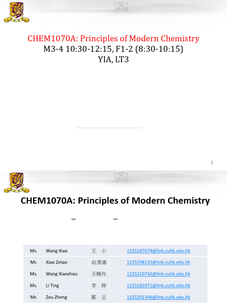 Principles of Modern Chemistry Course Outline | PDF | Ion | Significant ...