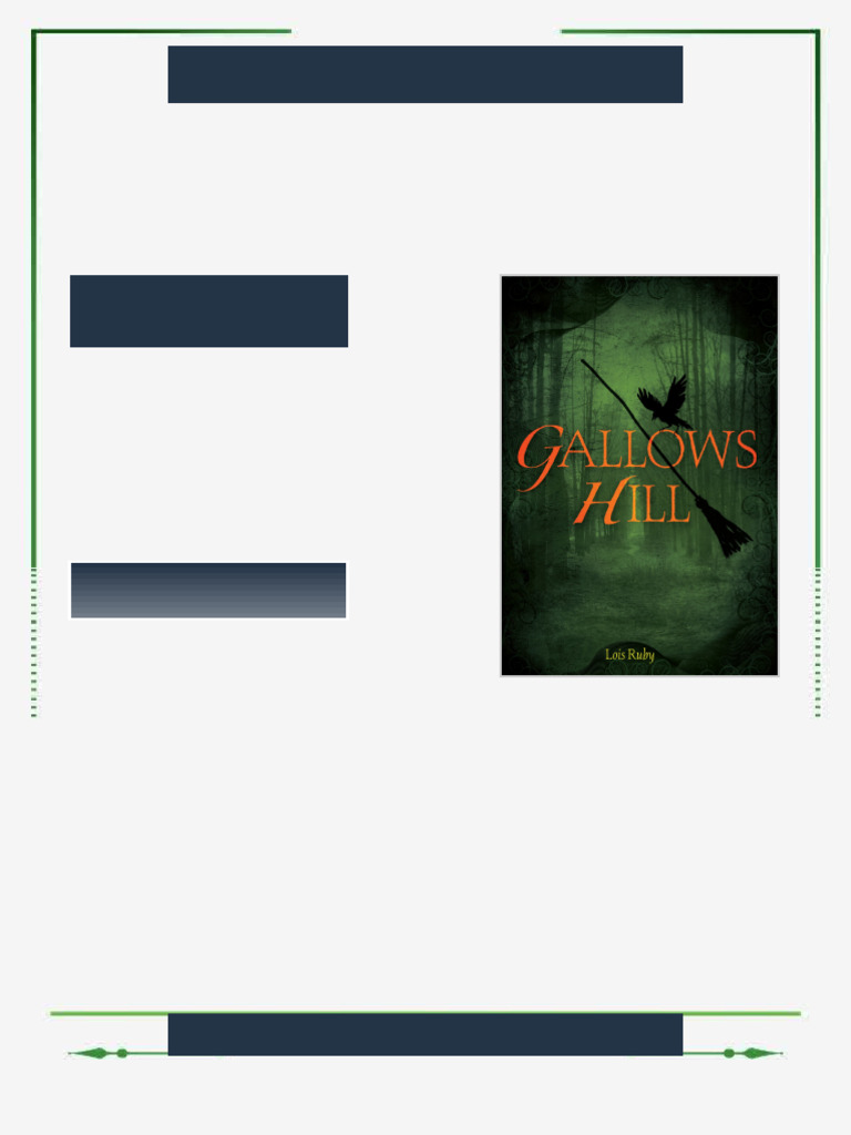 Gallows Hill Lois Ruby ebook extended chapters | PDF