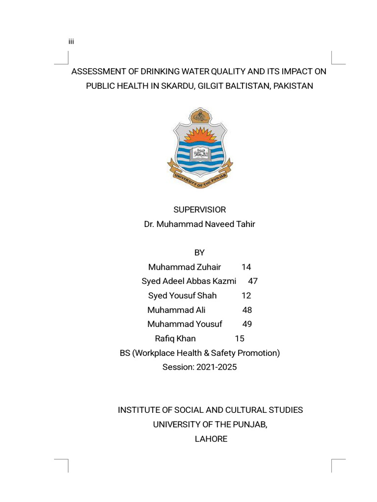 Thesis Final | PDF | Drinking Water | Water Quality