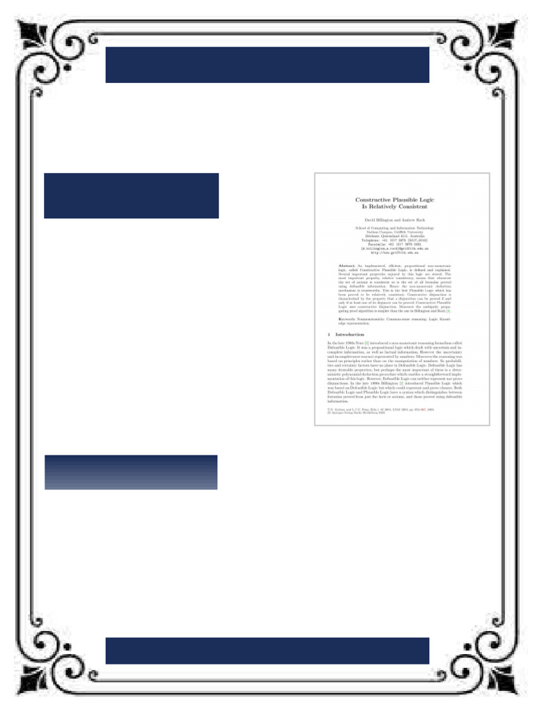 LNAI 2903 Constructive Plausible Logic Is Relatively Consistent 1st ...