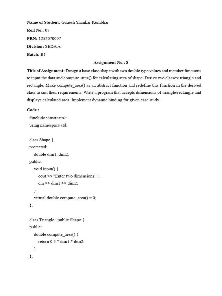 Assignment No. 8 | PDF