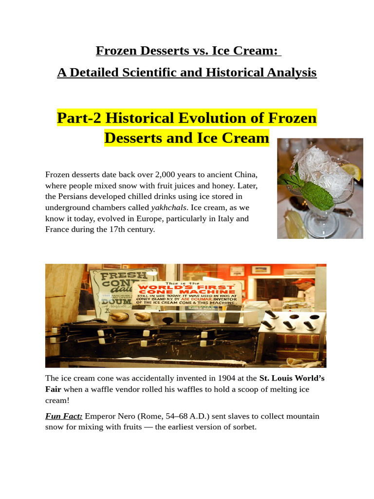 Chemistry Holiday | PDF | Ice Cream | Desserts
