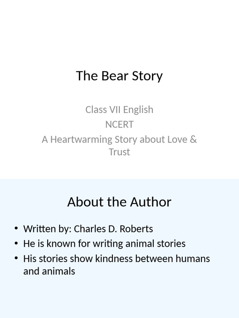 The Bear Story: Love & Trust in Nature | PDF