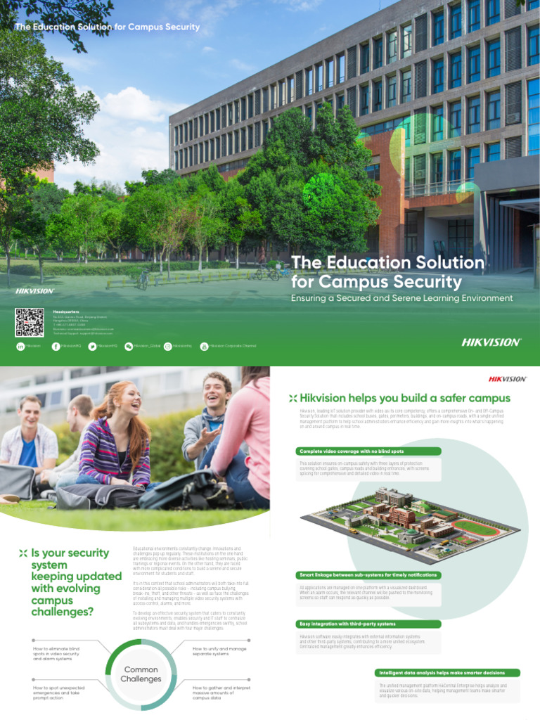 Brochure the Solution for Campus Security | PDF | Securities | Computing
