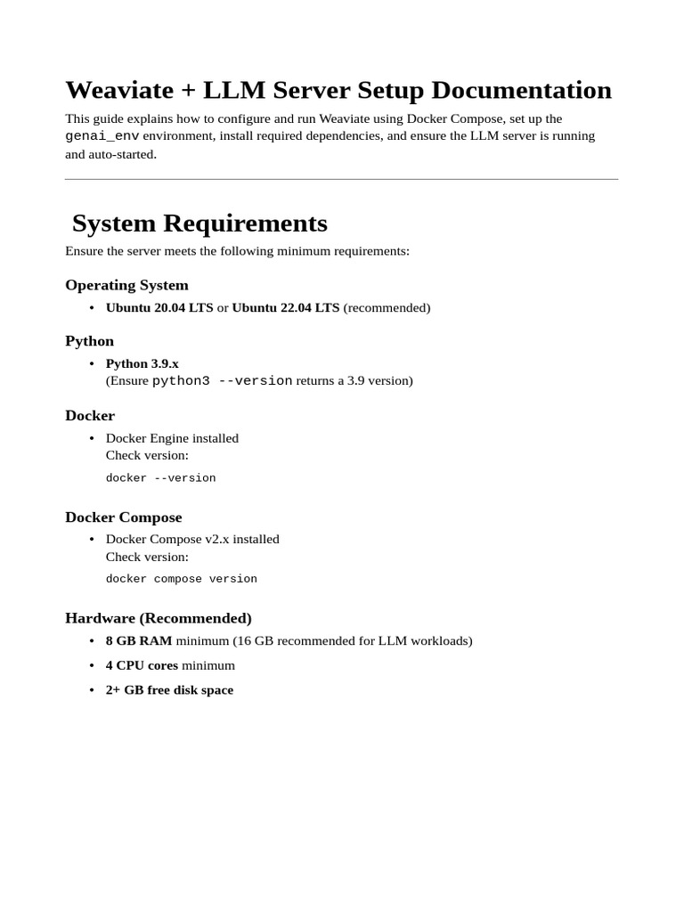 Llm Server Setup | PDF