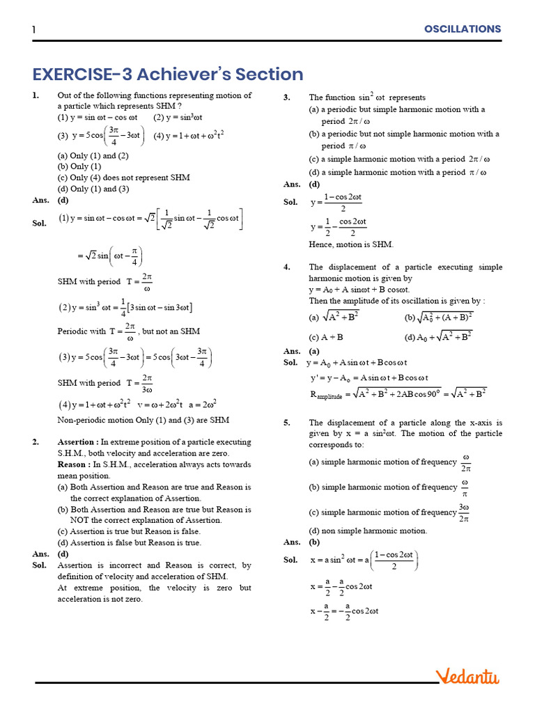 Oscillations EX 3 | PDF | Oscillation | Mechanical Engineering