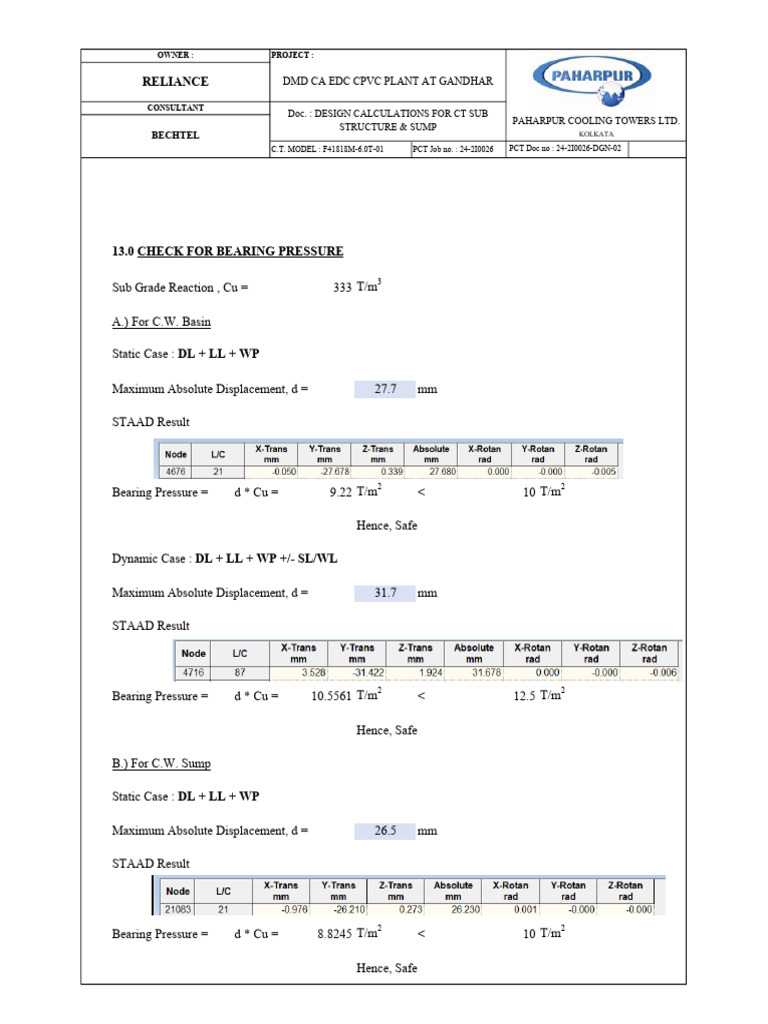 Bearing Pressure Check | PDF | Applied And Interdisciplinary Physics ...