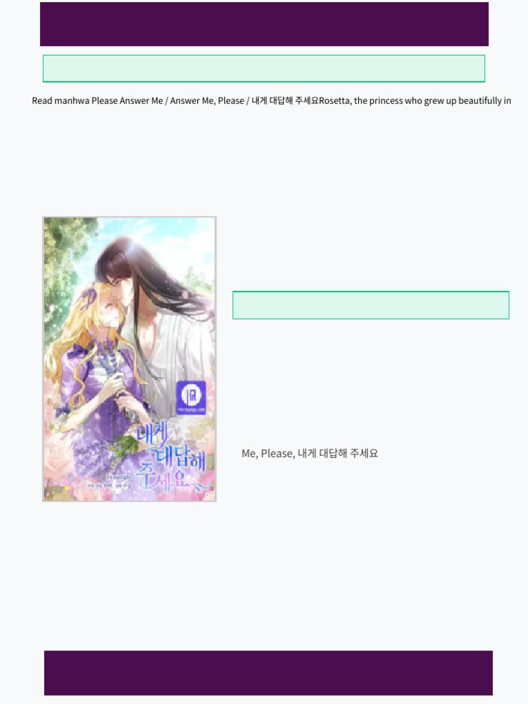 (Manga) Please Answer Me Chapter 40 Manga Ready to Read | PDF