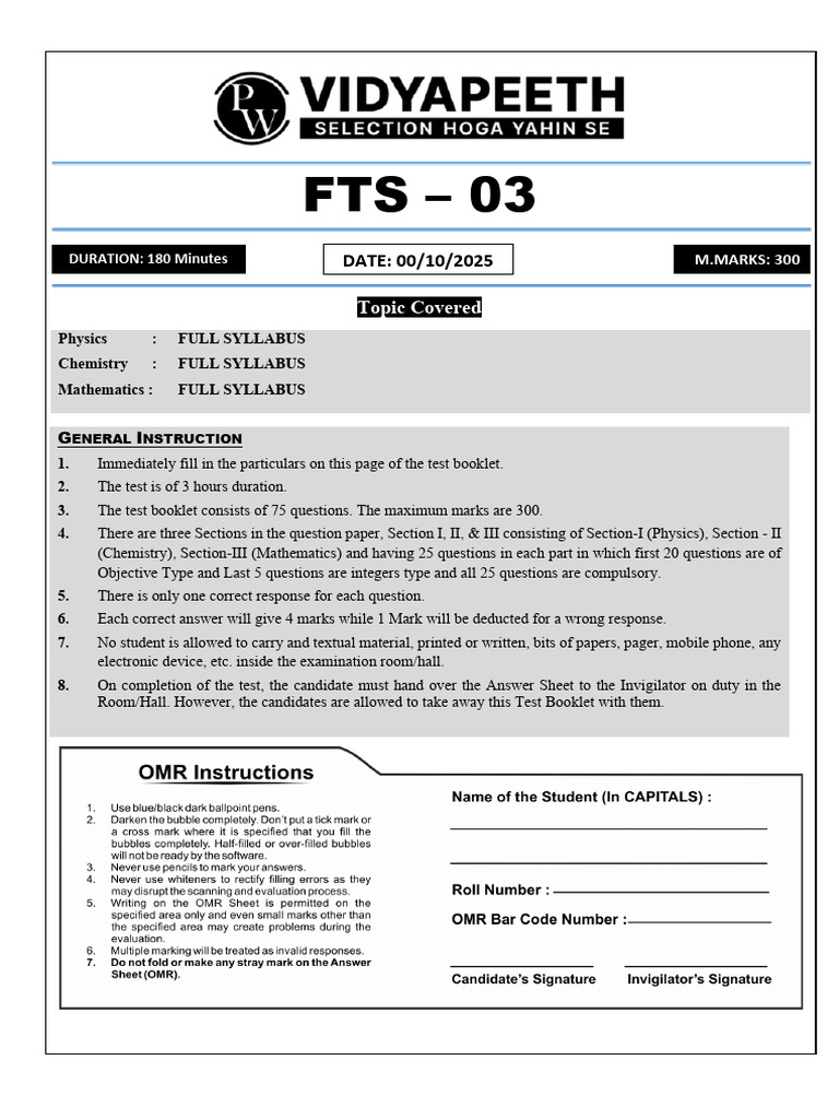 FTS 3 | PDF | Light | Proton