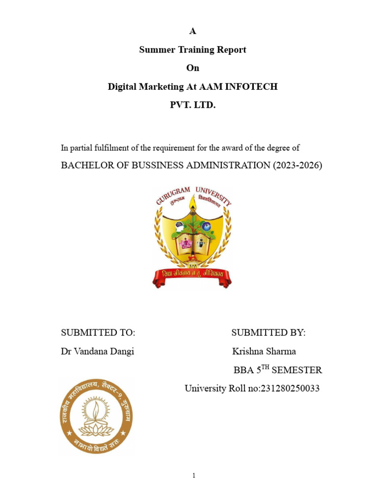 Digital Marketing Internship Report | PDF | Search Engine Optimization ...