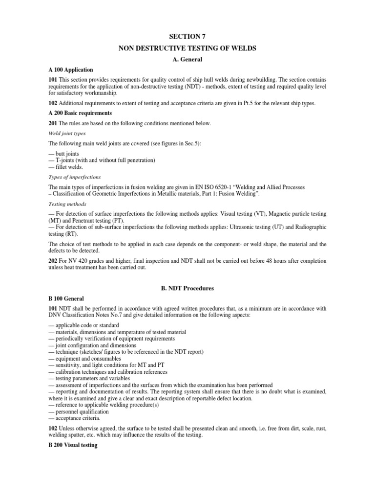 NDT of Welds | PDF | Nondestructive Testing | Welding