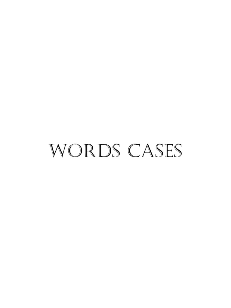 F Word Cases | PDF