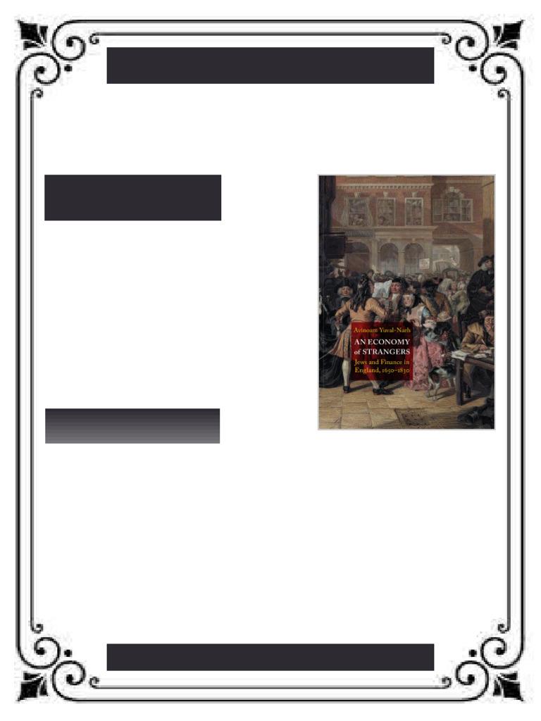 An Economy of Strangers: Jews and Finance in England, 1650-1830 Avinoam ...