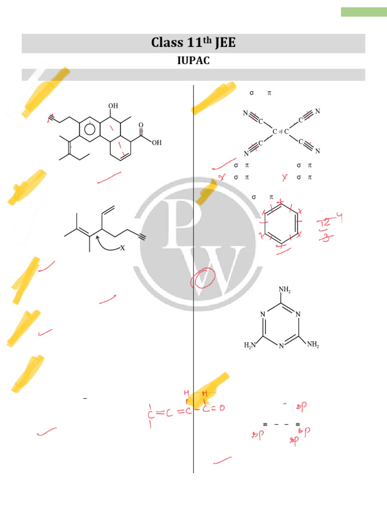 IUPAC Nomenclature Practice Questions | PDF | Organic Chemistry | Chemistry