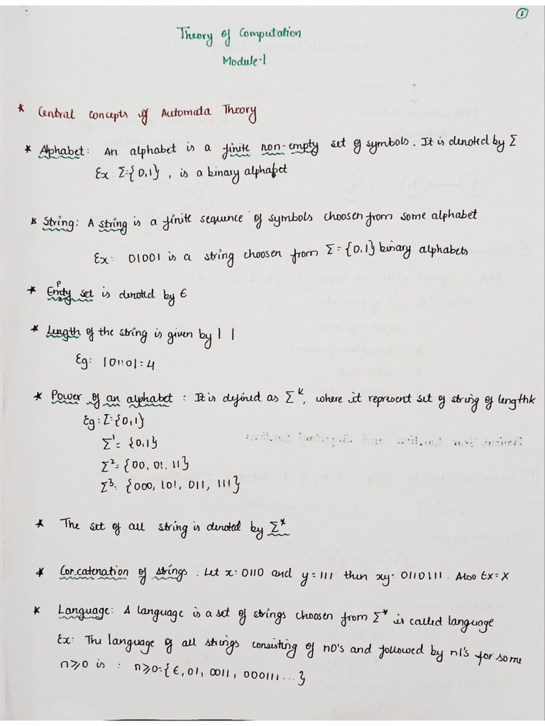 Toc - Module 1 + Module 1 Model Question ? | PDF
