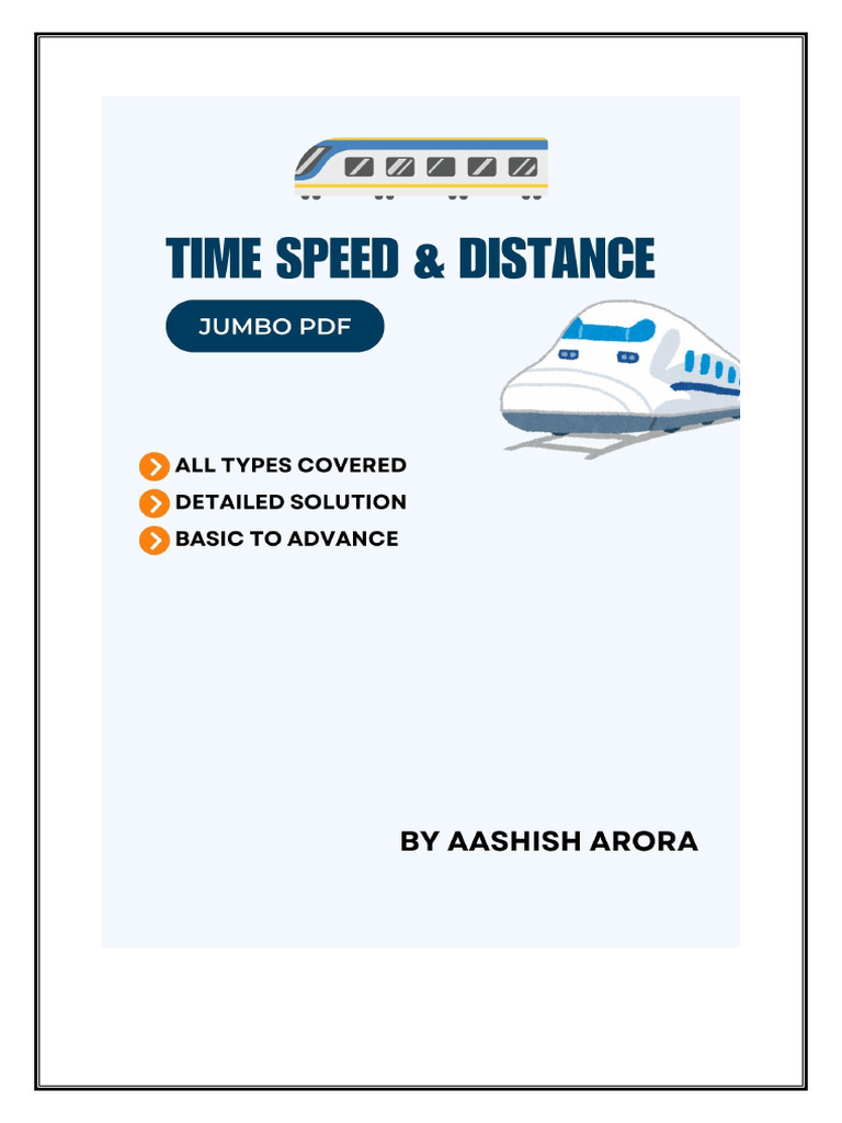 Time, Speed & Distance Jumbo Worksheet by Aashish Arora | PDF