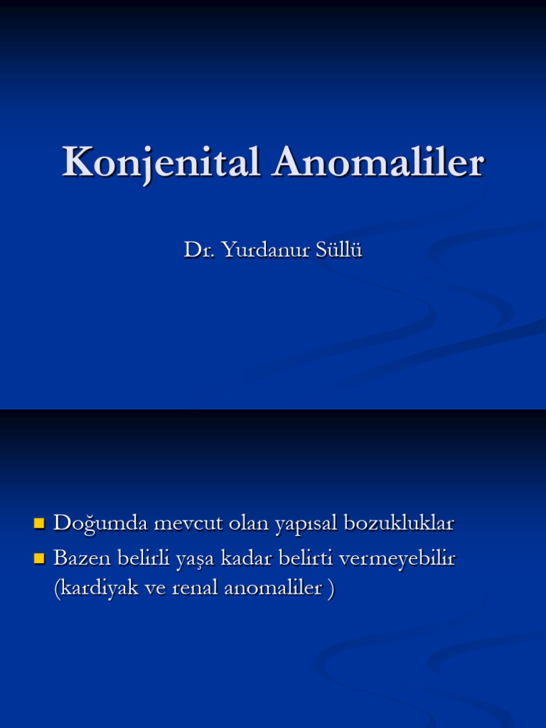 DHF 303 F-12 Konjenital Anomaliler | PDF