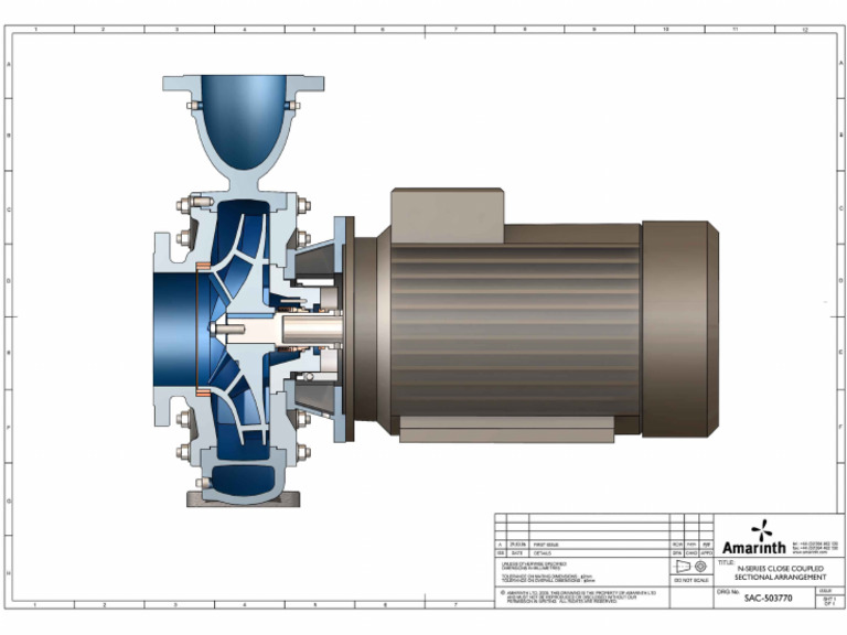 N Series ISO 5199 Chemical Process Pump Close Coupled Sectional ...