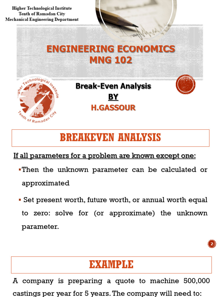LEC_4 Breakeven Analysis | PDF | Internal Rate Of Return | Business ...