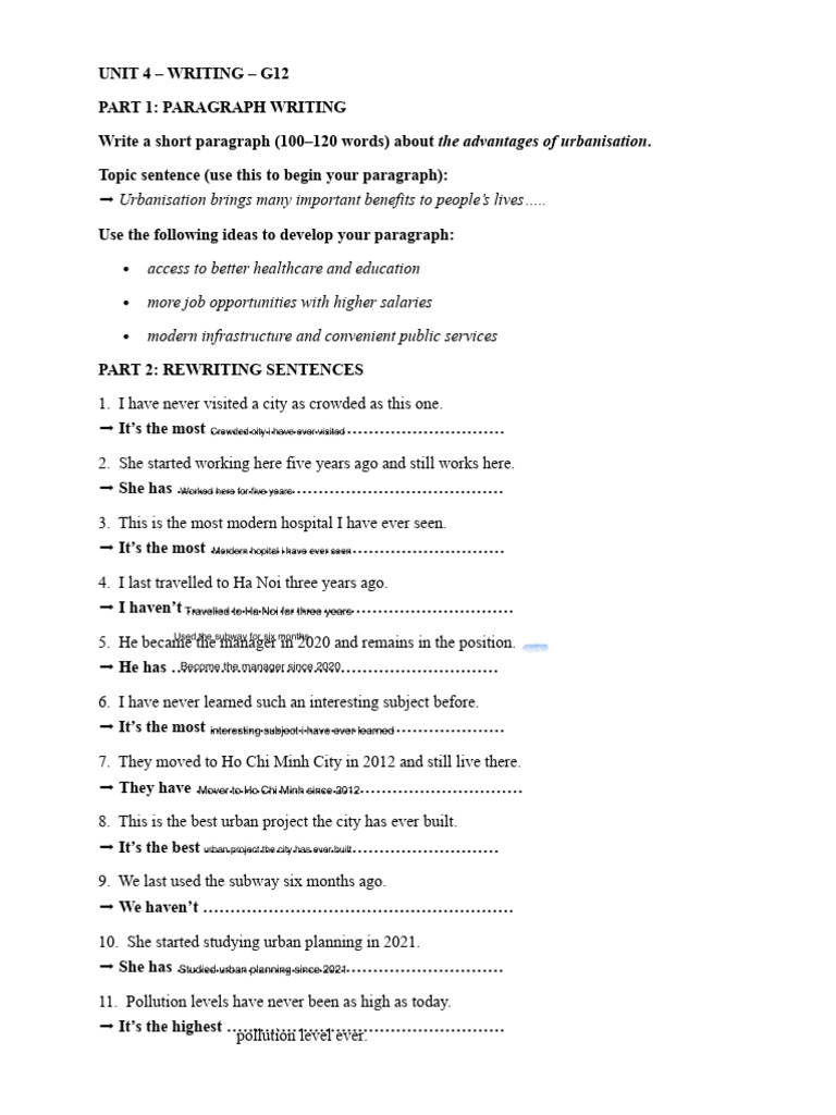 Unit 4 - Writing - 12 | PDF
