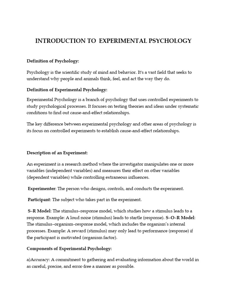 Experimental Research Designs-1 | PDF | Experiment | Psychology