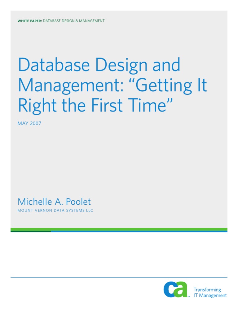 Database Design and Management Whitepaper | PDF | Database Index ...