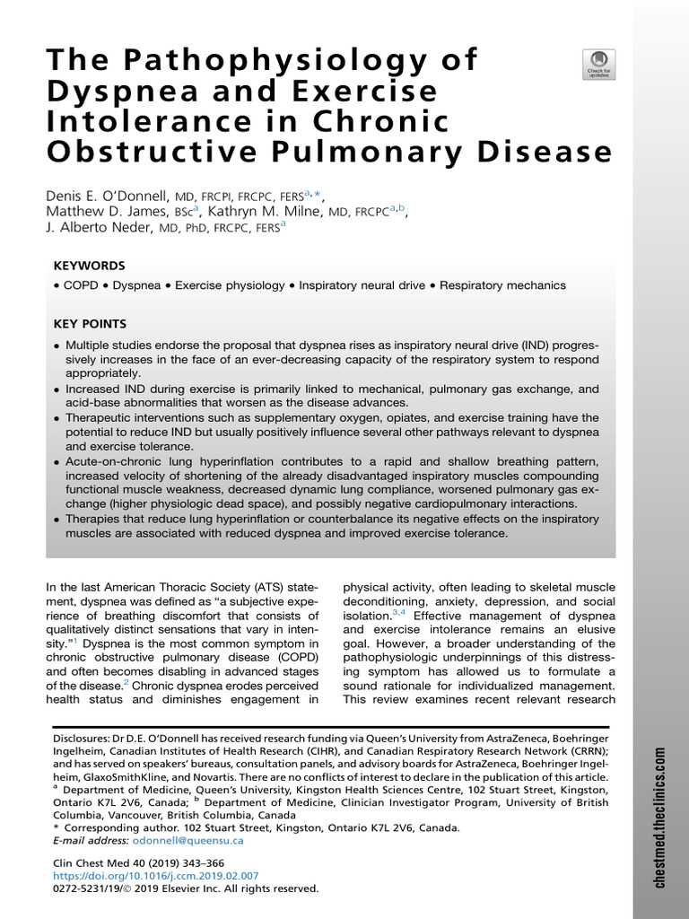 COPD: Understanding Dyspnea Mechanisms | PDF | Breathing | Respiratory ...