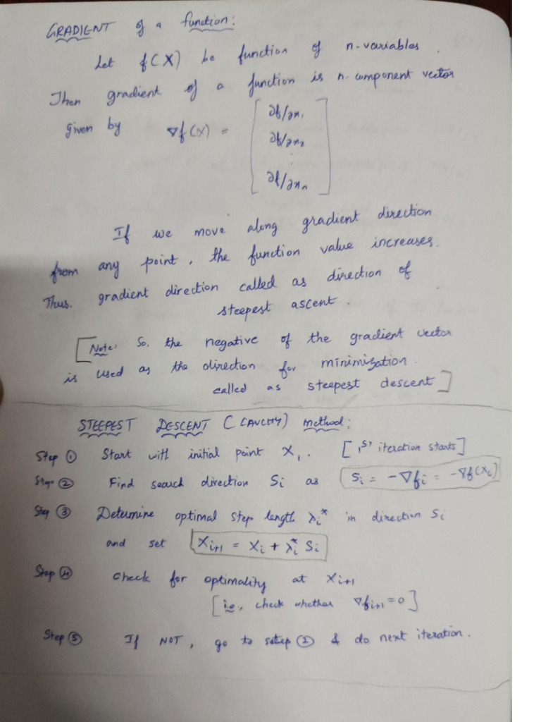 02.02 Descent Methods(Steepest Descent, Conj Grad) | PDF | Mathematical ...