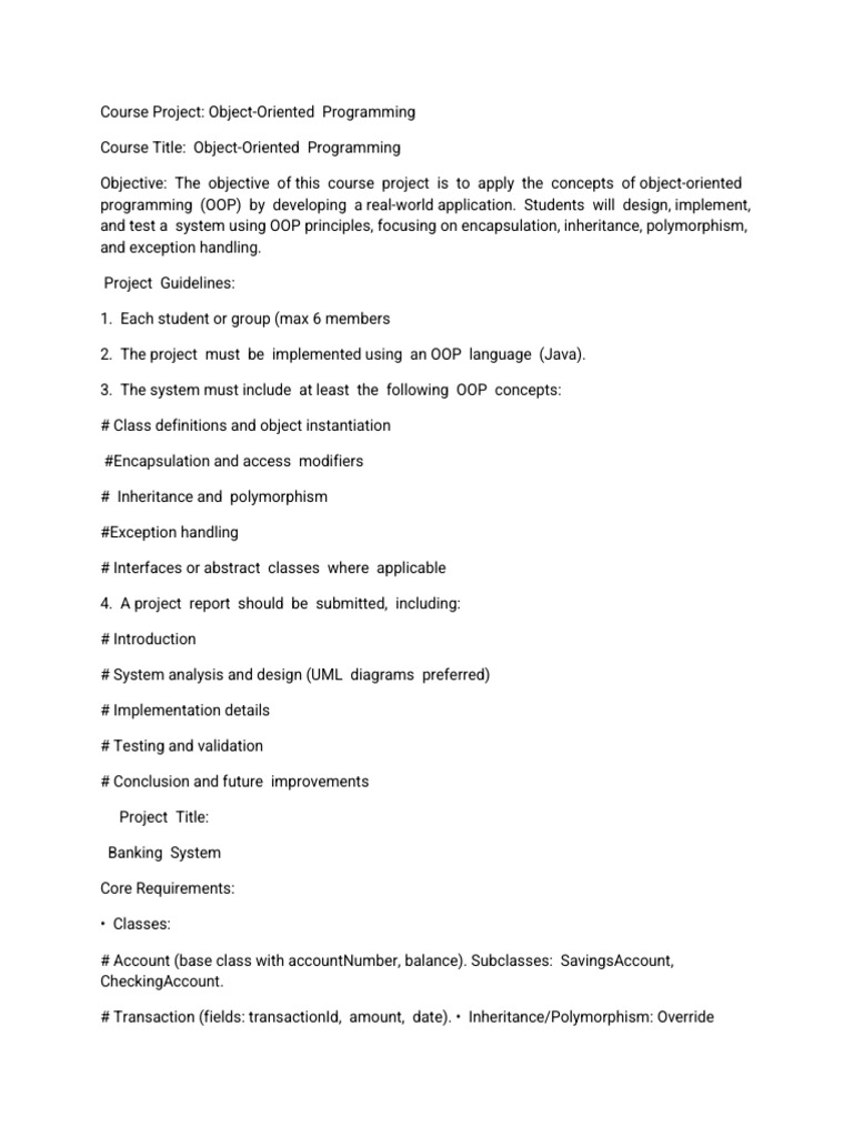 Oop Project | PDF