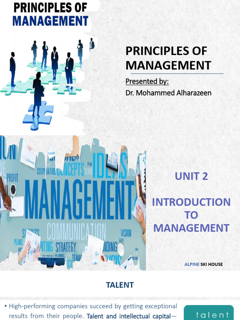 UNIT2 management principles book alazhar | PDF | Skill | Employment
