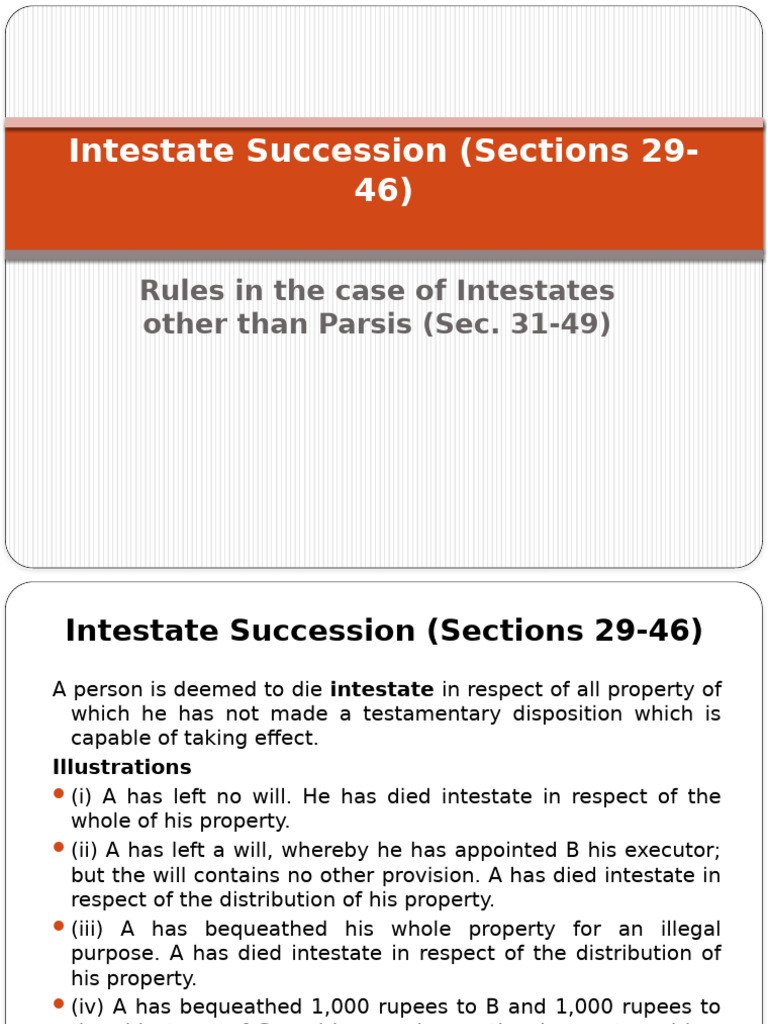 Intestate Succession Rules Explained | PDF | Wills And Trusts | Common Law