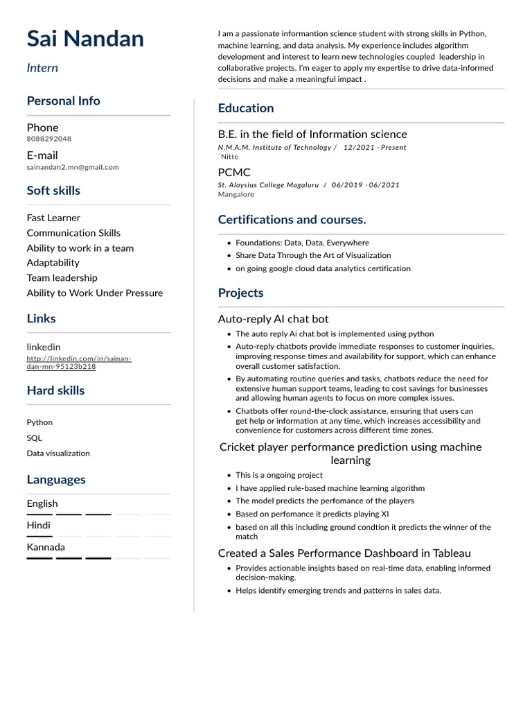 Intern Profile (Clone)-11 | PDF | Machine Learning | Artificial ...