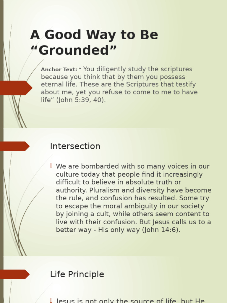 Lesson 3 A Good Way To Be Grounded | PDF | Jesus | Bible