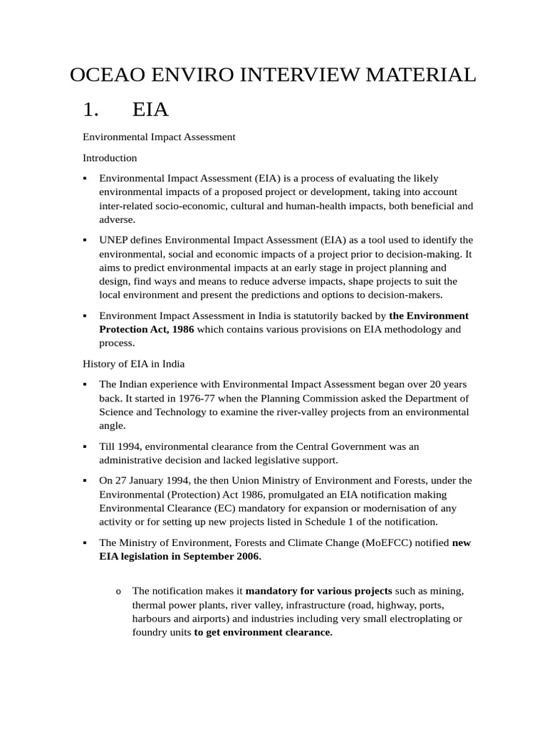 Oceao Enviro Interview Material | PDF | Climate Resilience ...