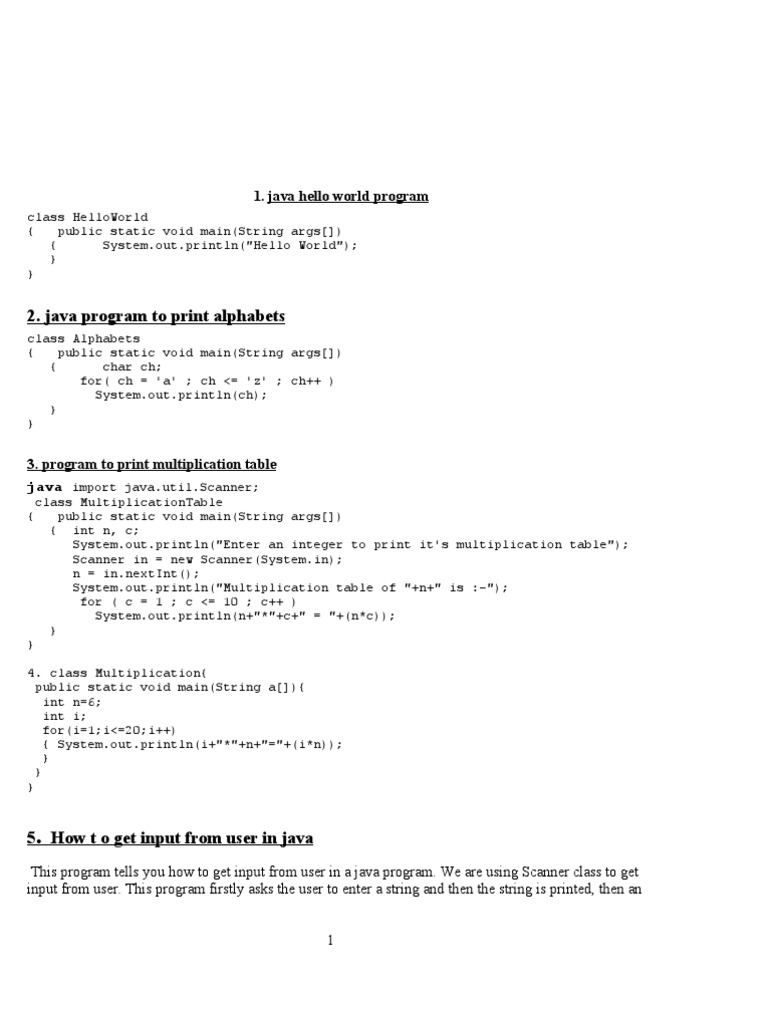 Java Program To Print Alphabets Pdf Matrix Mathematics Java Programming Language