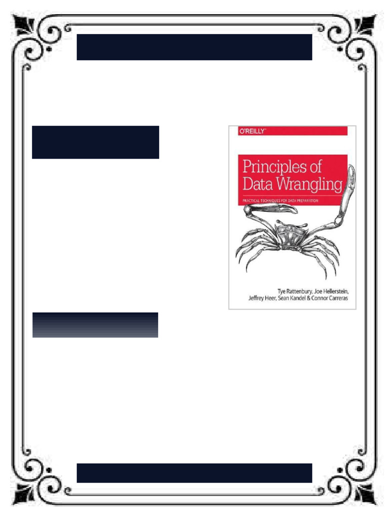 Principles of Data Wrangling Practical Techniques for Data Preparation ...