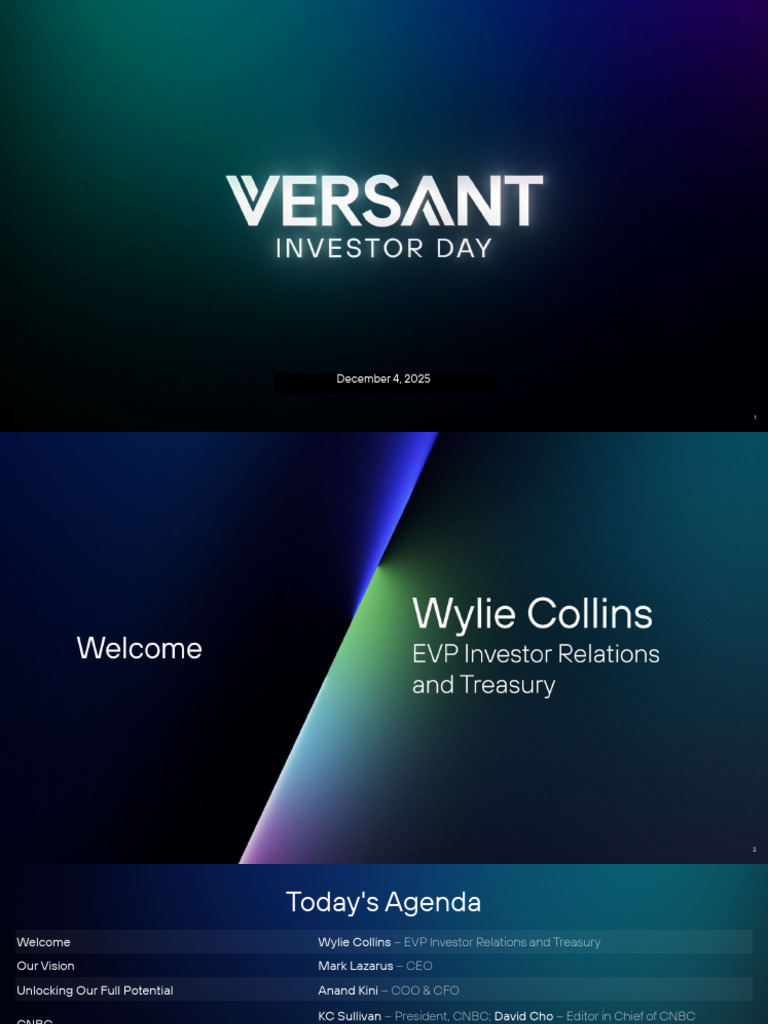 Versant Investor Day - Full Deck - December 4 2025 Vpost | PDF | Risk ...