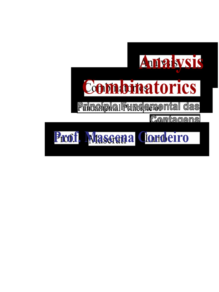 combinatorial-analysis | PDF | Combinatorics | Mathematics