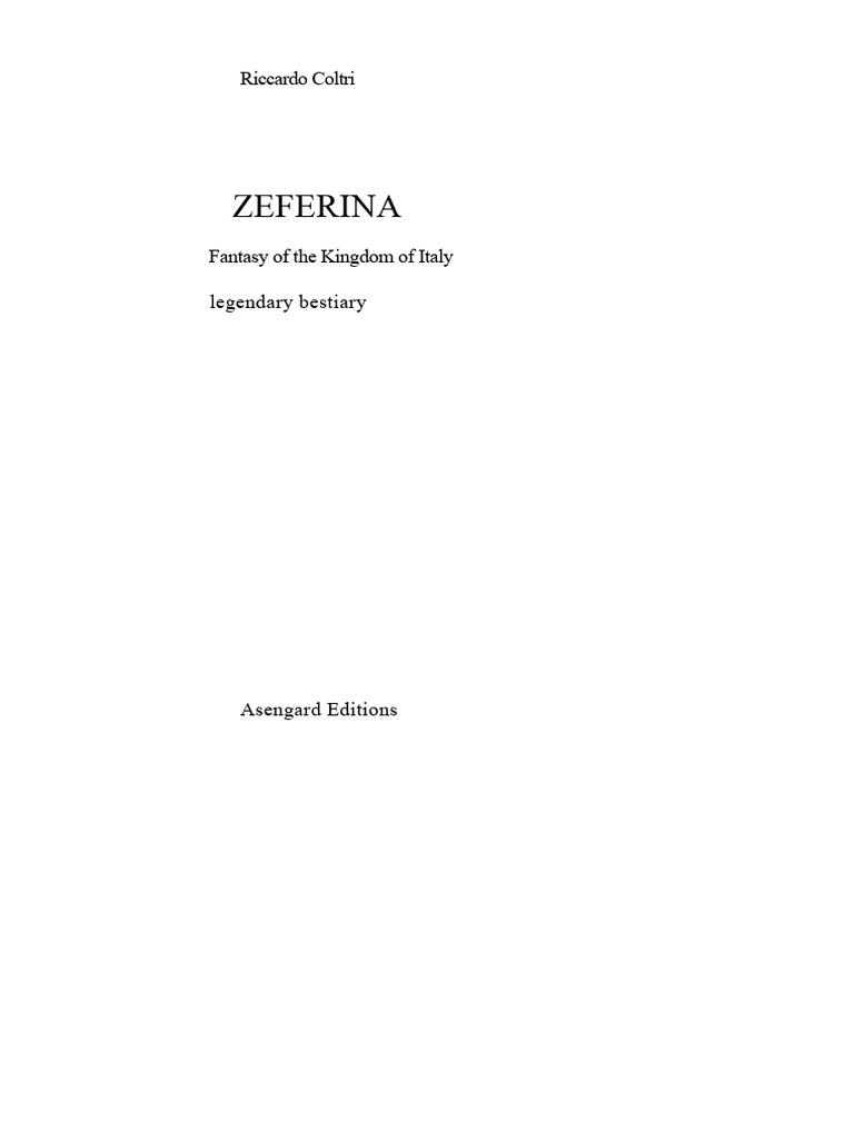 Fantasy from the Kingdom of Italy_Bestiary_and_Legends | PDF | Fairies ...