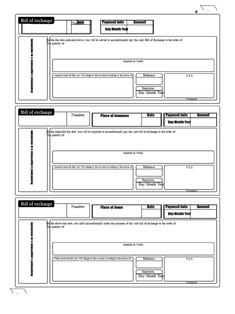 Letter of Exchange For Printing | PDF | Promissory Note