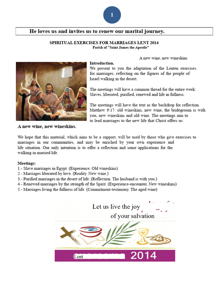 Lenten Spiritual Exercises for Marriages | PDF | Love | Jesus