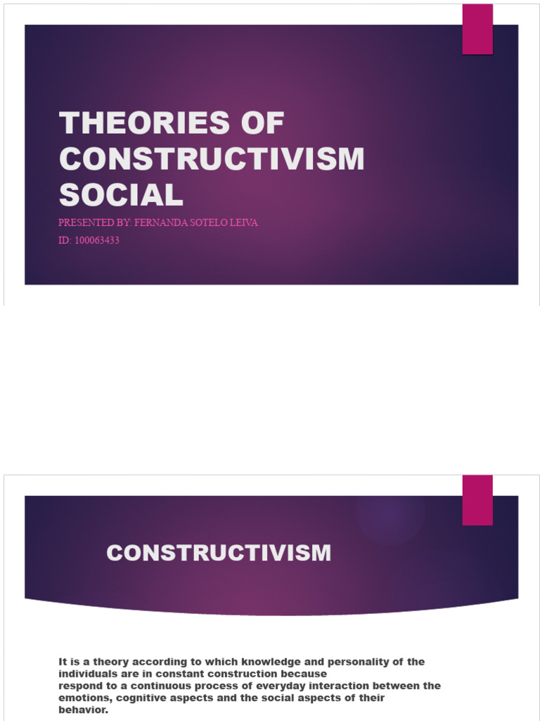 Constructivism Theories Overview | PDF | Constructivism (Philosophy Of ...
