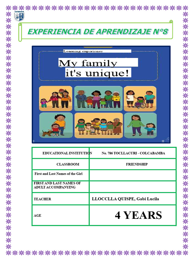 4 YEARS 1 My Family Is Unique (3) | PDF